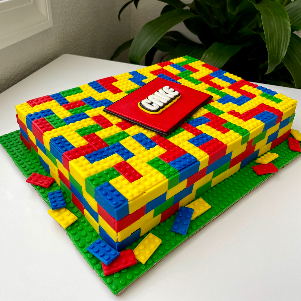 Flat Building Block Fondant Mold