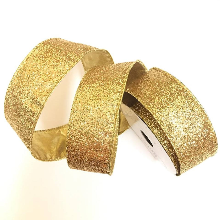 High Sparkle Gold Glitter Ribbon